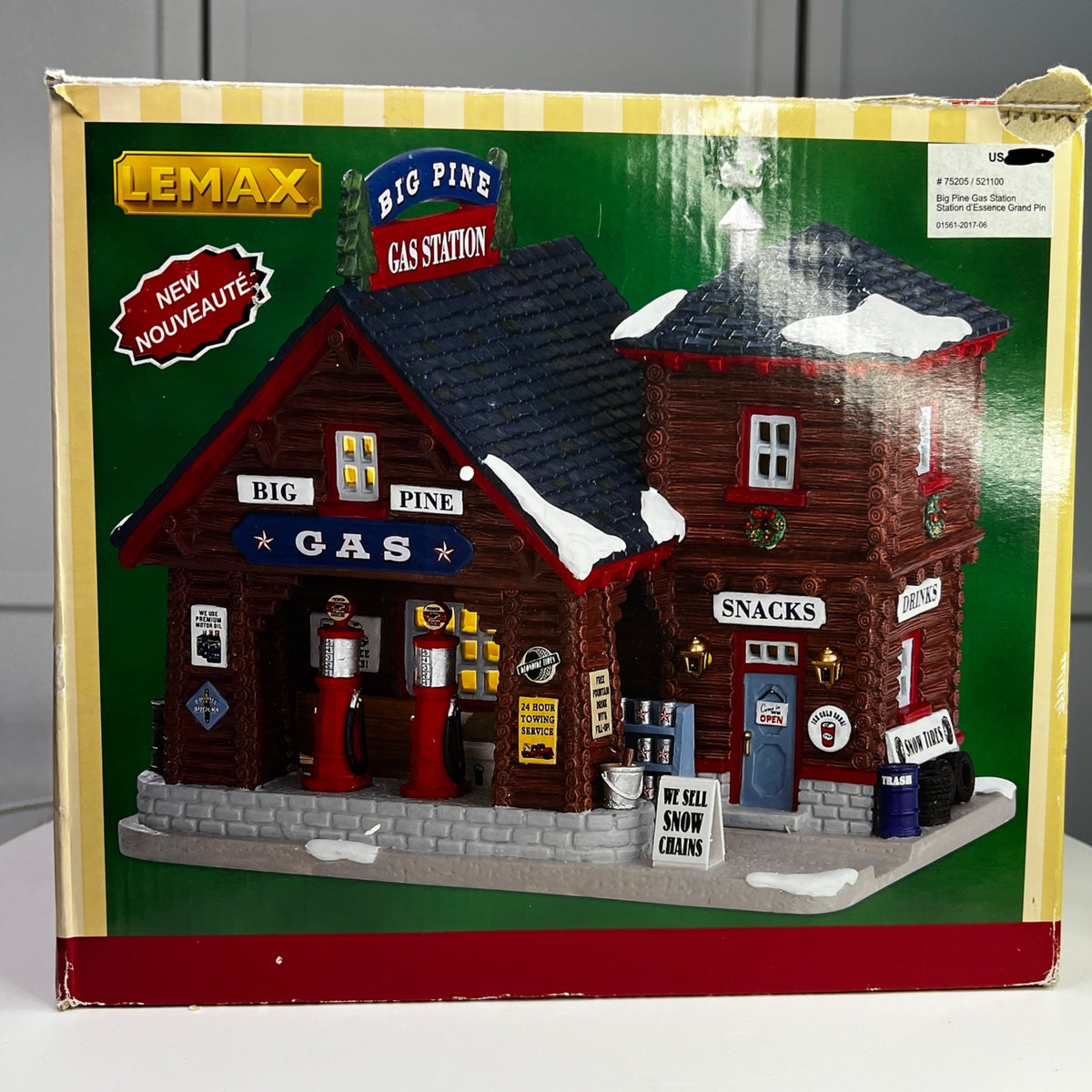 Lemax Big Pine Gas Station Christmas Village Lighted Building ...